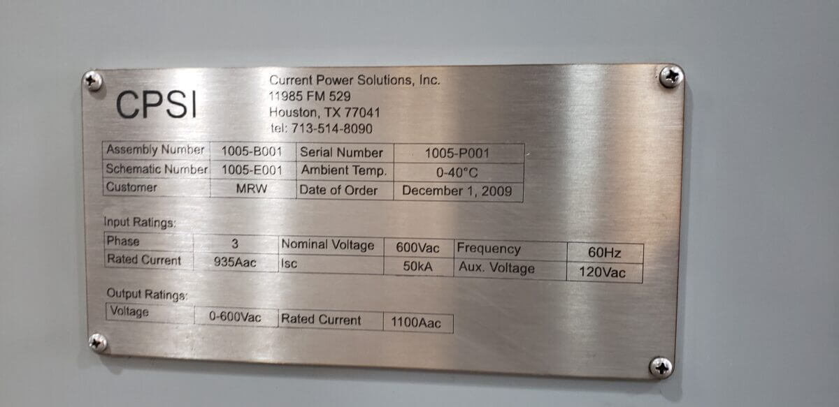Siemens Vfd Test Stand Iom Components